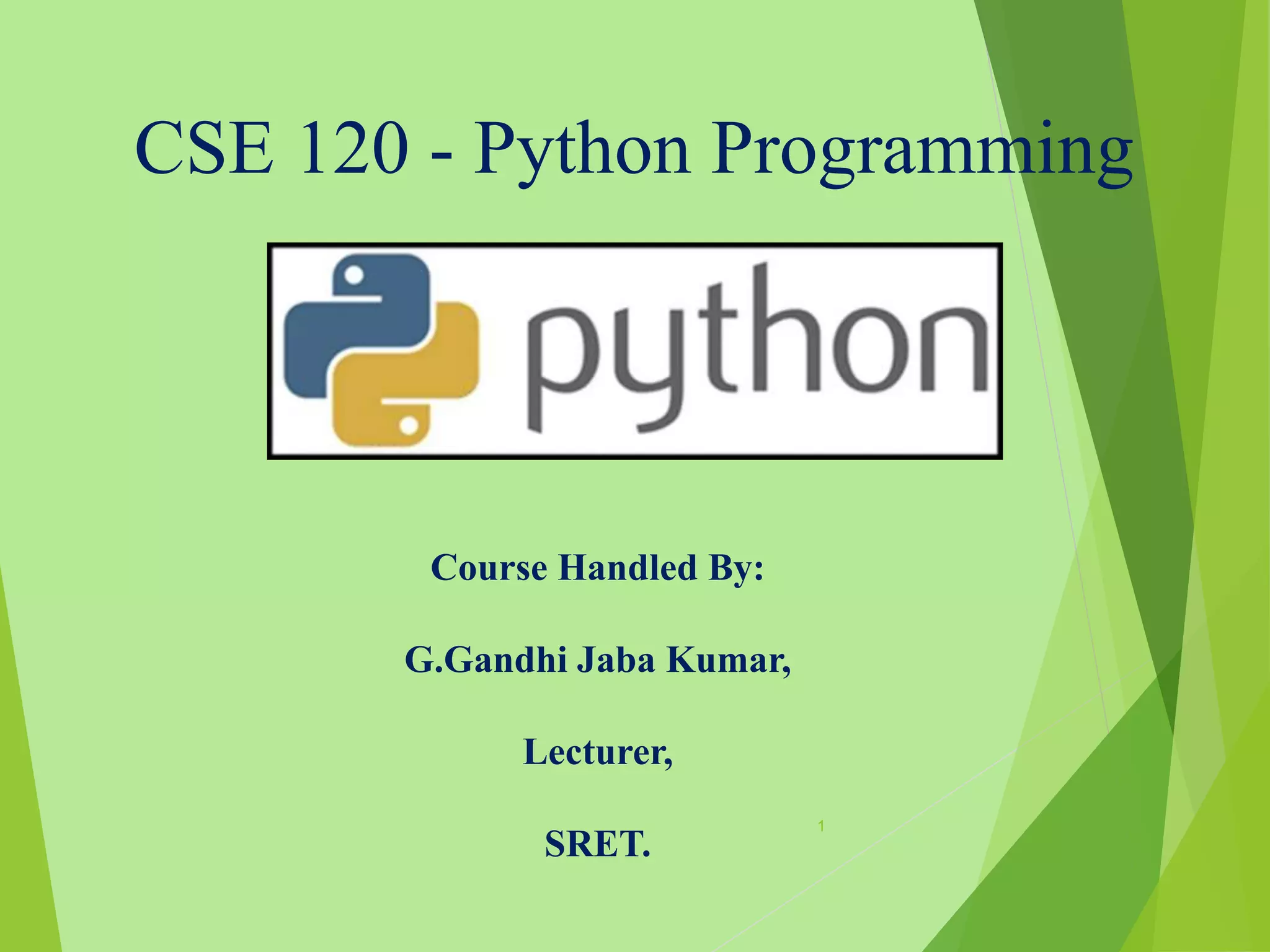 Python Module 1 Ppt