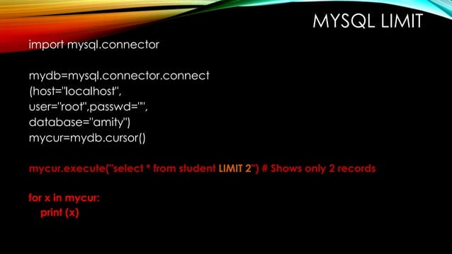Python Mysql Connectivity 1pdf