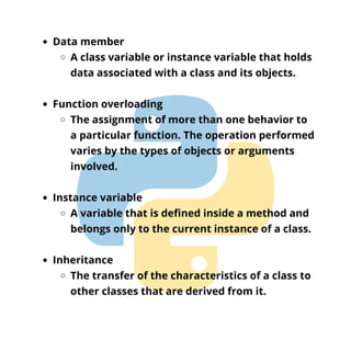 Python - object oriented | PDF