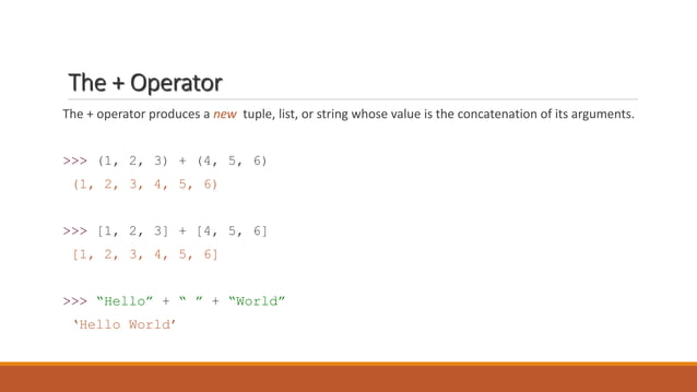 Sequence Types in Python Programming | PPT Sequence Types in Python Programming | PPT