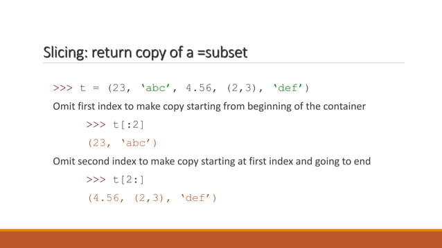 Sequence Types in Python Programming | PPT Sequence Types in Python Programming | PPT