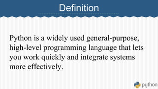 Python overview | PPT