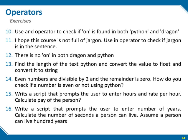 The python fundamental introduction part 1 | PPT