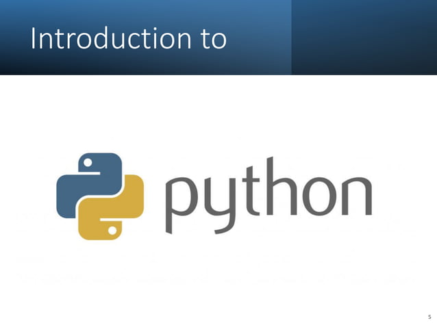 The python fundamental introduction part 1 | PPT