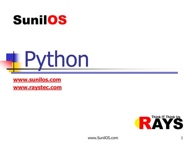 Python Part 1 | PPT