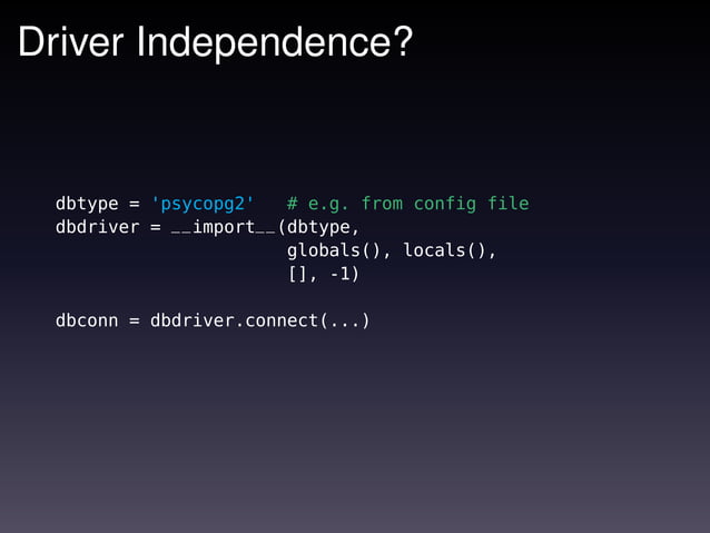 Programming With Python And Postgresql Ppt