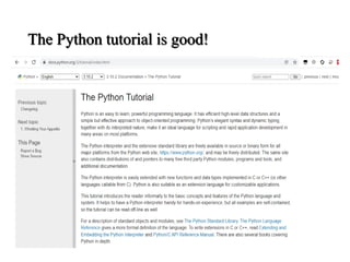 Getting started in Python presentation by Laban K | PPT