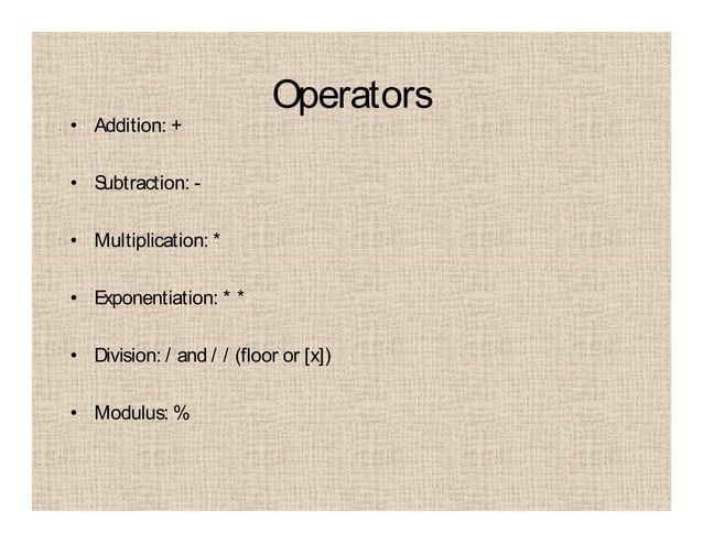 Python Tutorial for Beginner | PPTX