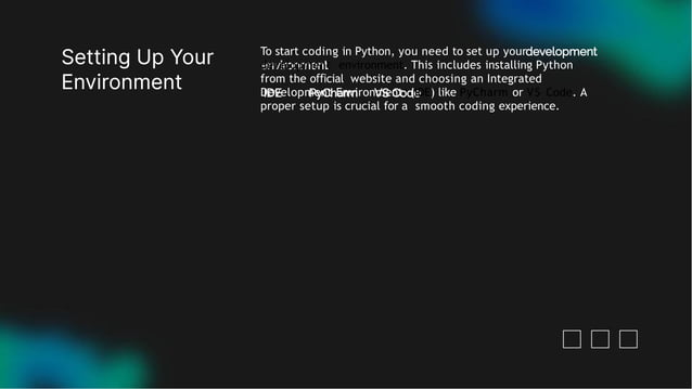 beginner guide for python programming presentation | PPTX | Programming Languages | Computing