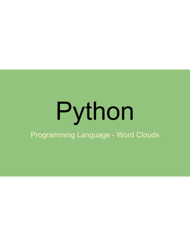 Python Programming Expressed In Word Clouds Pdf