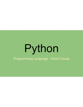 Python programming-expressed-in-word-clouds | PDF
