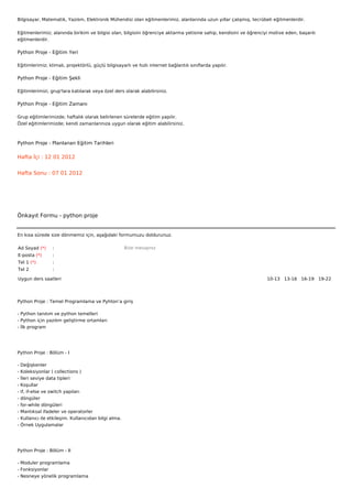 Python proje | PDF