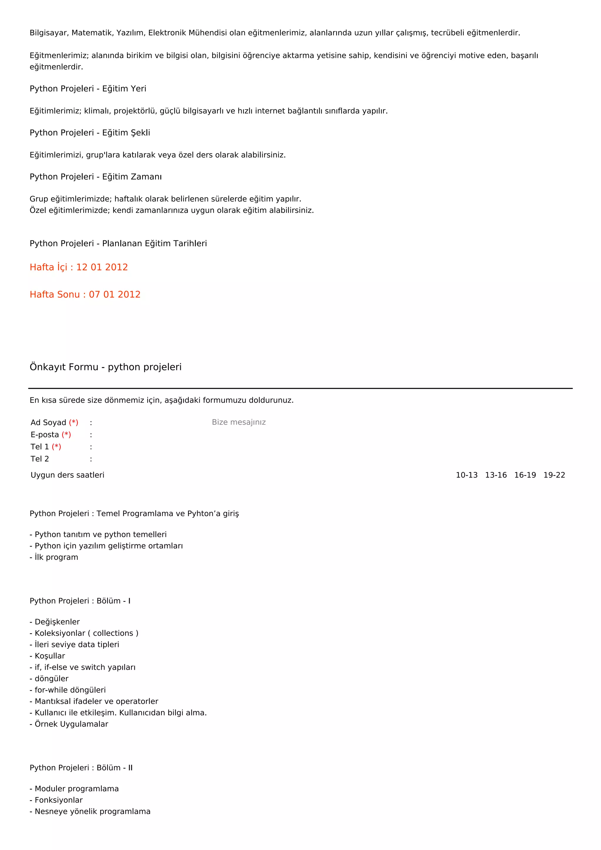 Python projeleri | PDF