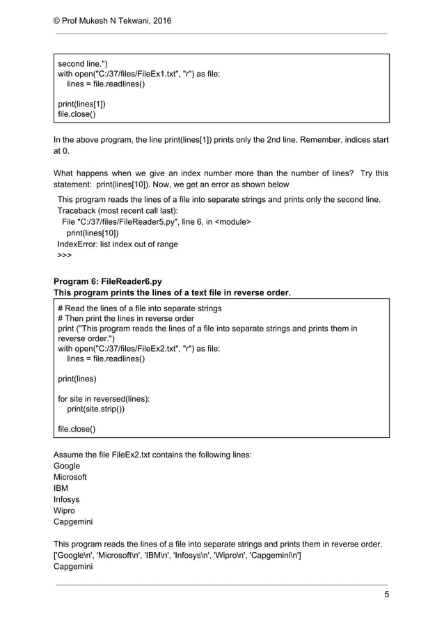 Python reading and writing files | PDF