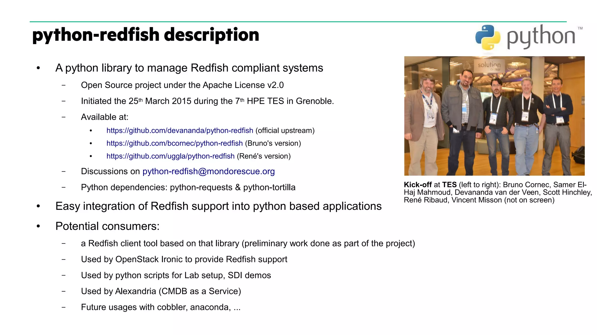Redfish and python-redfish for Software Defined Infrastructure | PDF