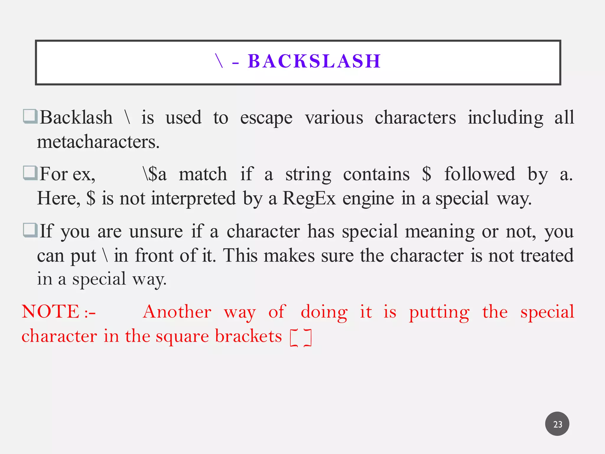 Python Regular Expressions Ppt