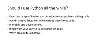 The Python outside of your textbook | PPT