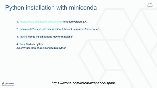 data science toolkit 101: set up Python, Spark, & Jupyter | PPTX