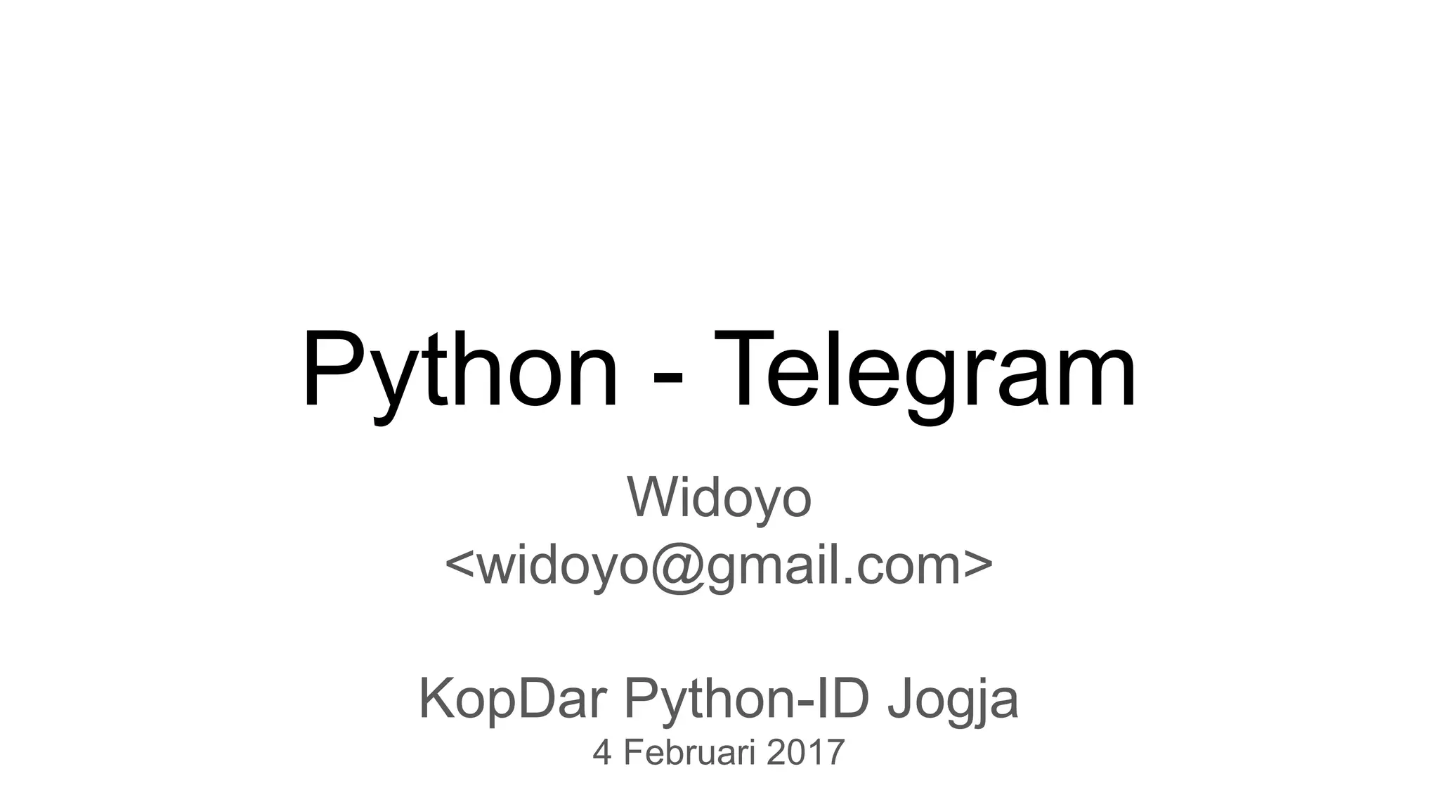 Python - Telegram | PPT