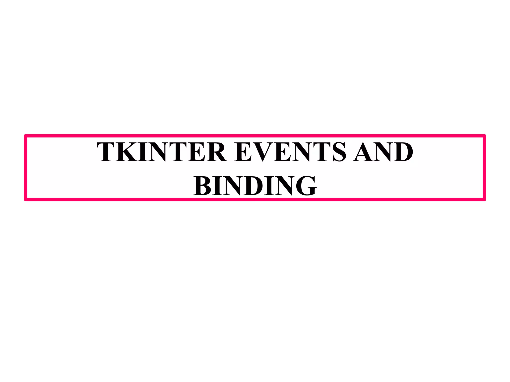 Python Tkinter Gui Part 1 Ppt
