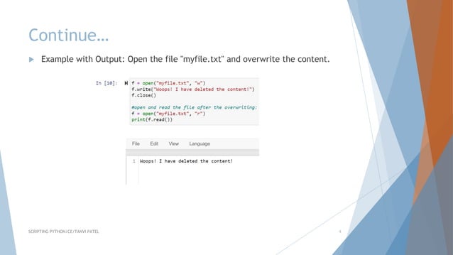 Python It Contains Introduction To Text Files And Many More Ppt