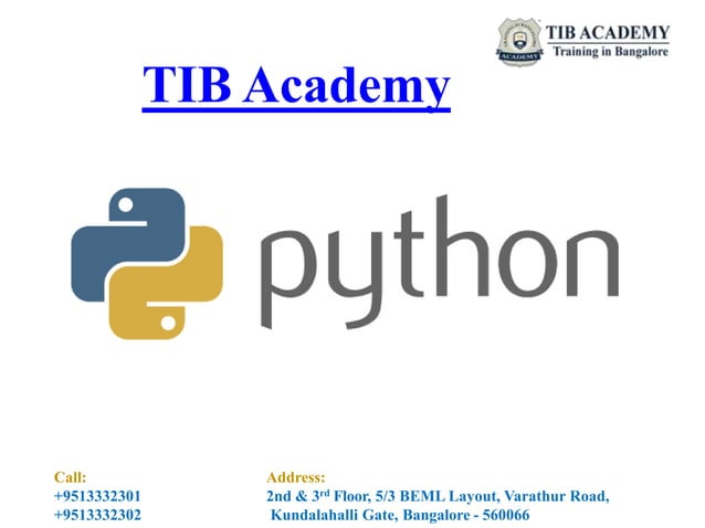 Python Tutorial for Beginner | PPT