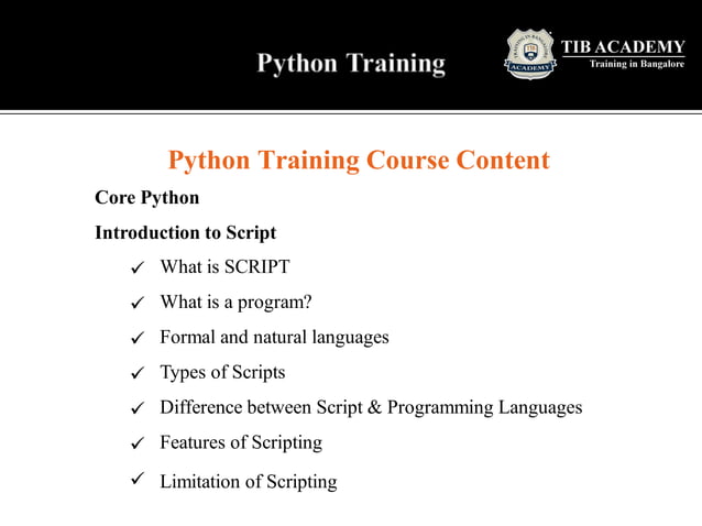 Python Tutorial for Beginner | PPT