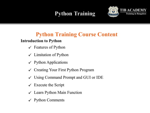 Python Tutorial for Beginner | PPT