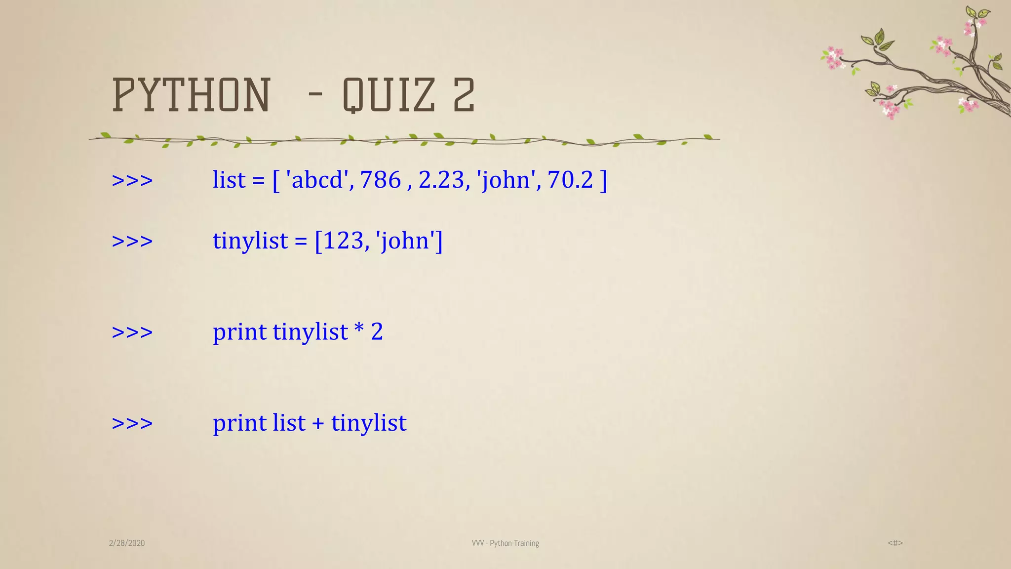 Python training | PDF | Programming Languages | Computing
