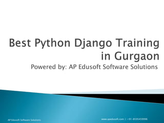 Best Python Django training in Gurgaon | PPT