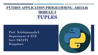 Python-Tuples | PPT