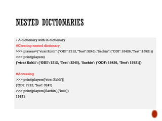 Python tuples and Dictionary | PDF | Programming Languages | Computing