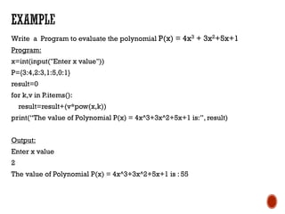 Python tuples and Dictionary | PDF