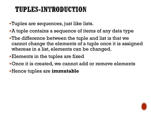 Python tuples and Dictionary | PDF | Programming Languages | Computing