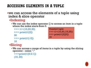 Python tuples and Dictionary | PDF | Programming Languages | Computing