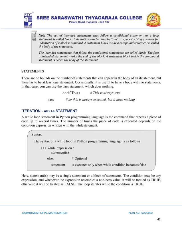 Python Unit I Notes For Python Learnerss Pdf