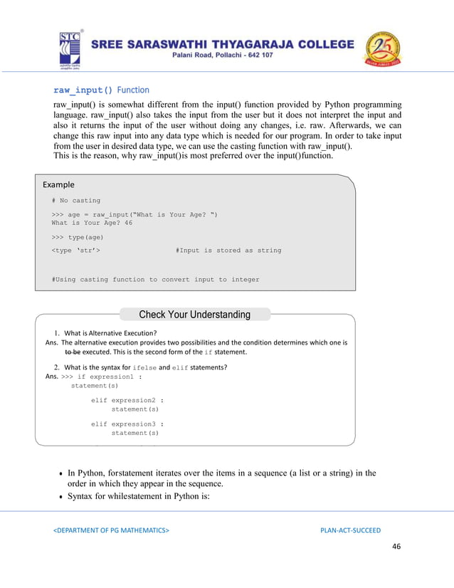 Python Unit I Notes For Python Learnerss Pdf