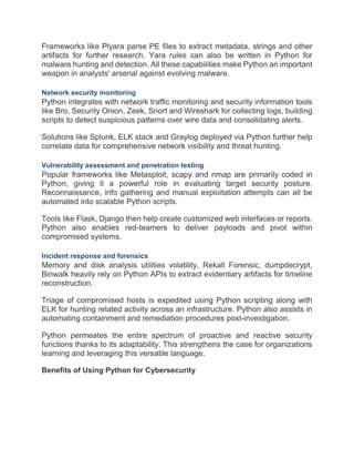 How is Python Useful for Cybersecurity in 2024 | PDF
