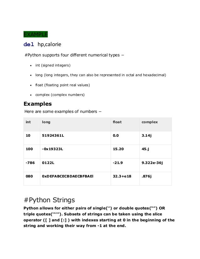 Python Variable Types