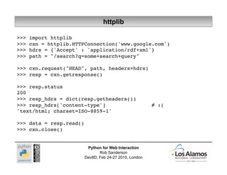 Python Web Interaction | PPT
