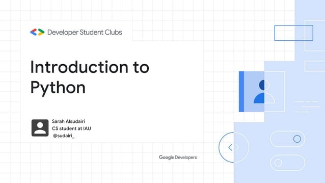 introduction to Python | Part 1 | PPT