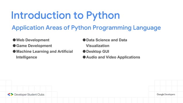 introduction to Python | Part 1 | PPT