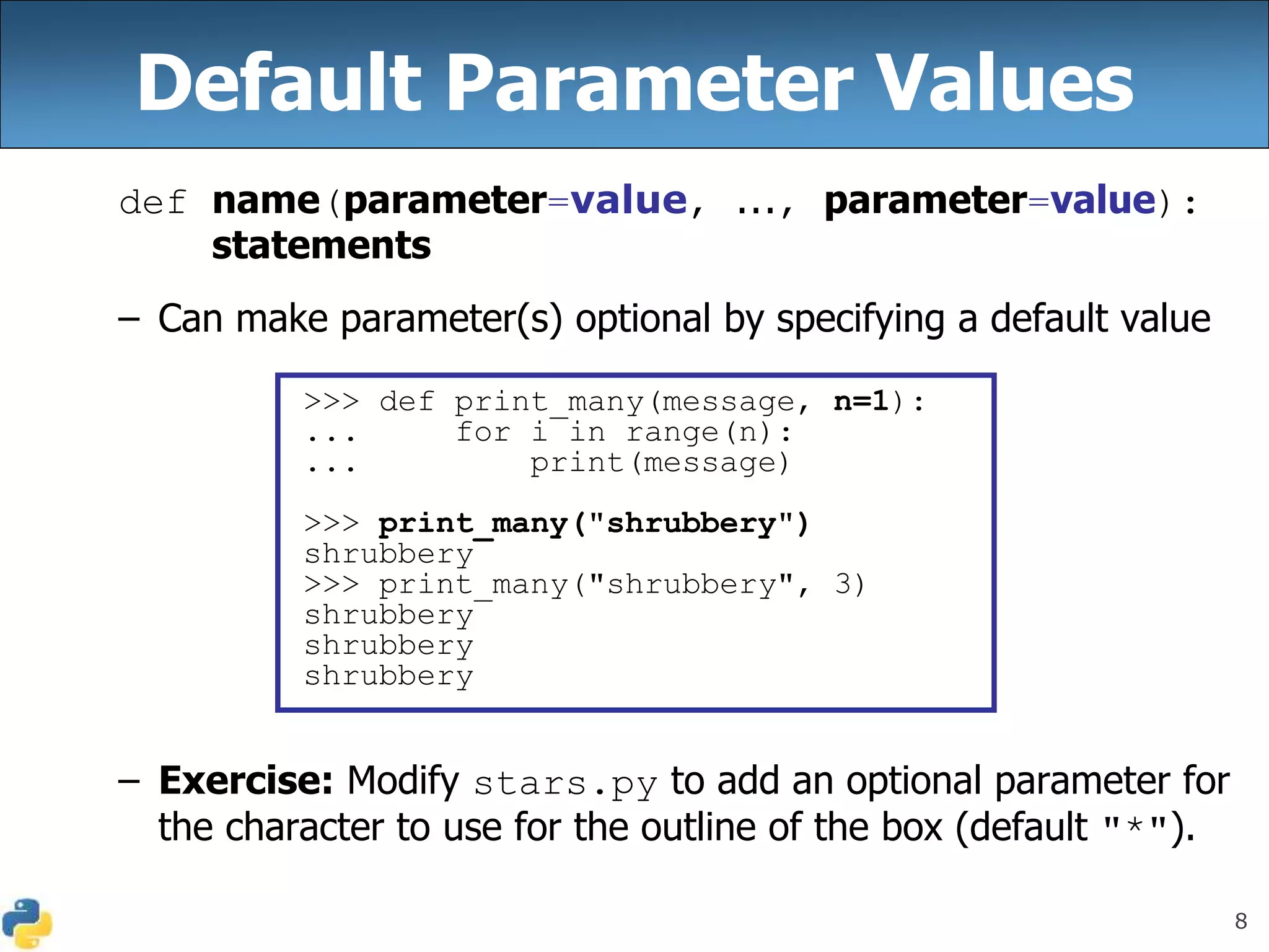 Python 03 Parameters Graphicspptx 