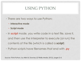 Learning Python | PPTX