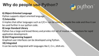 Introduction to python | PPTX