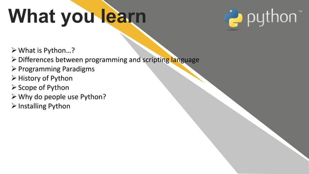 Introduction to python | PPTX
