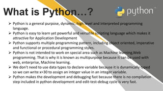 Introduction to python | PPTX