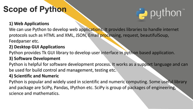 Introduction to python | PPTX