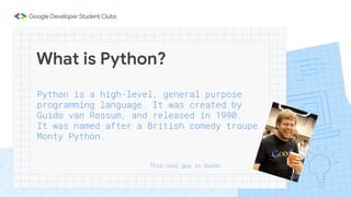 PYTHON 101.pptx | Programming Languages | Computing