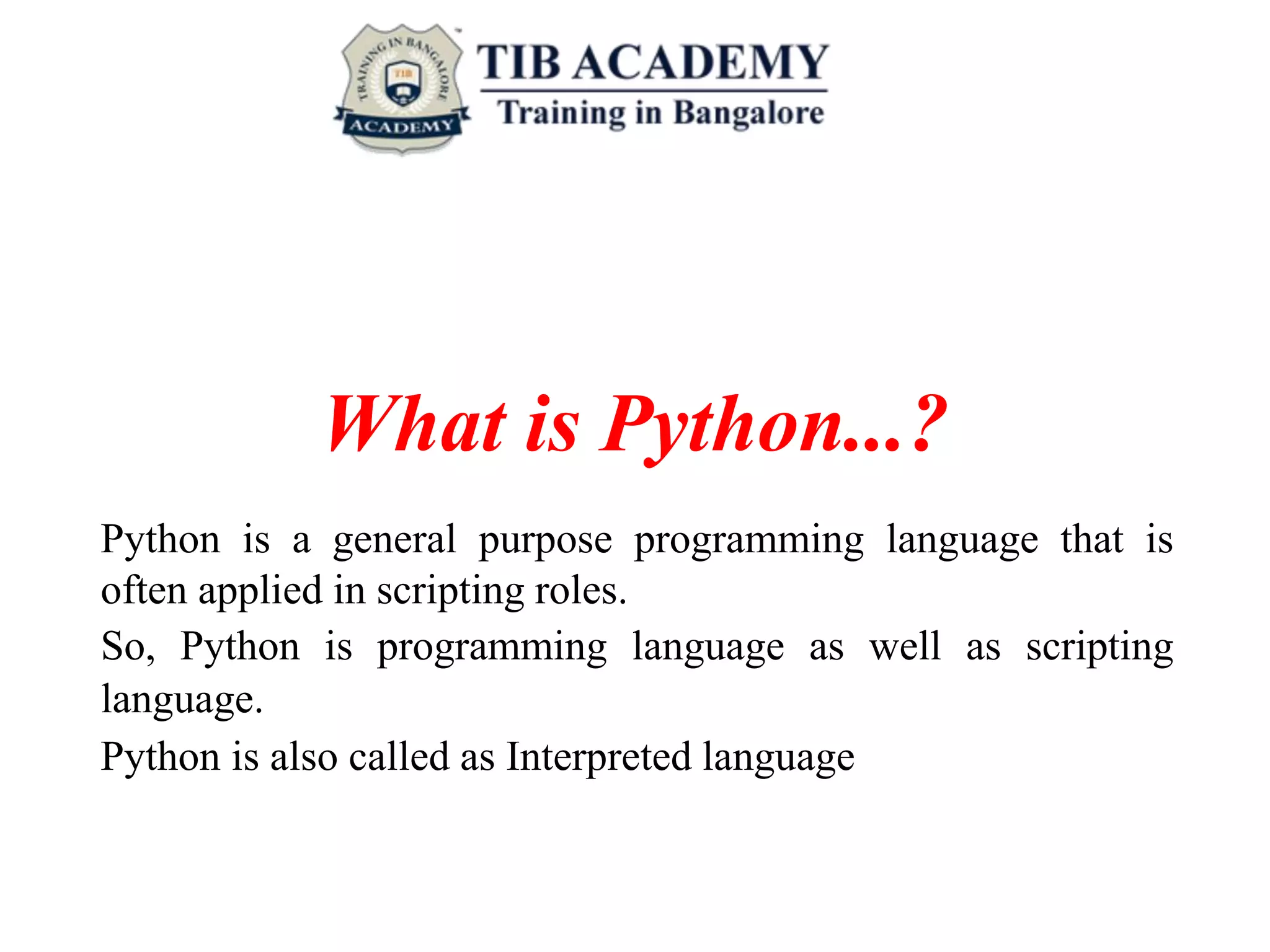 Python Tutorial For Beginners Tib Academy Ppt